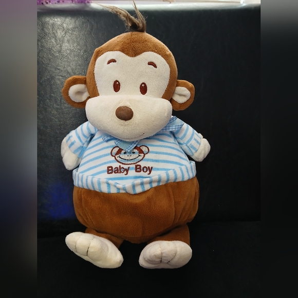 Kellytoy | Toys | Kellytoy Plush Monkey Baby Boy Blue Striped Outfit ...